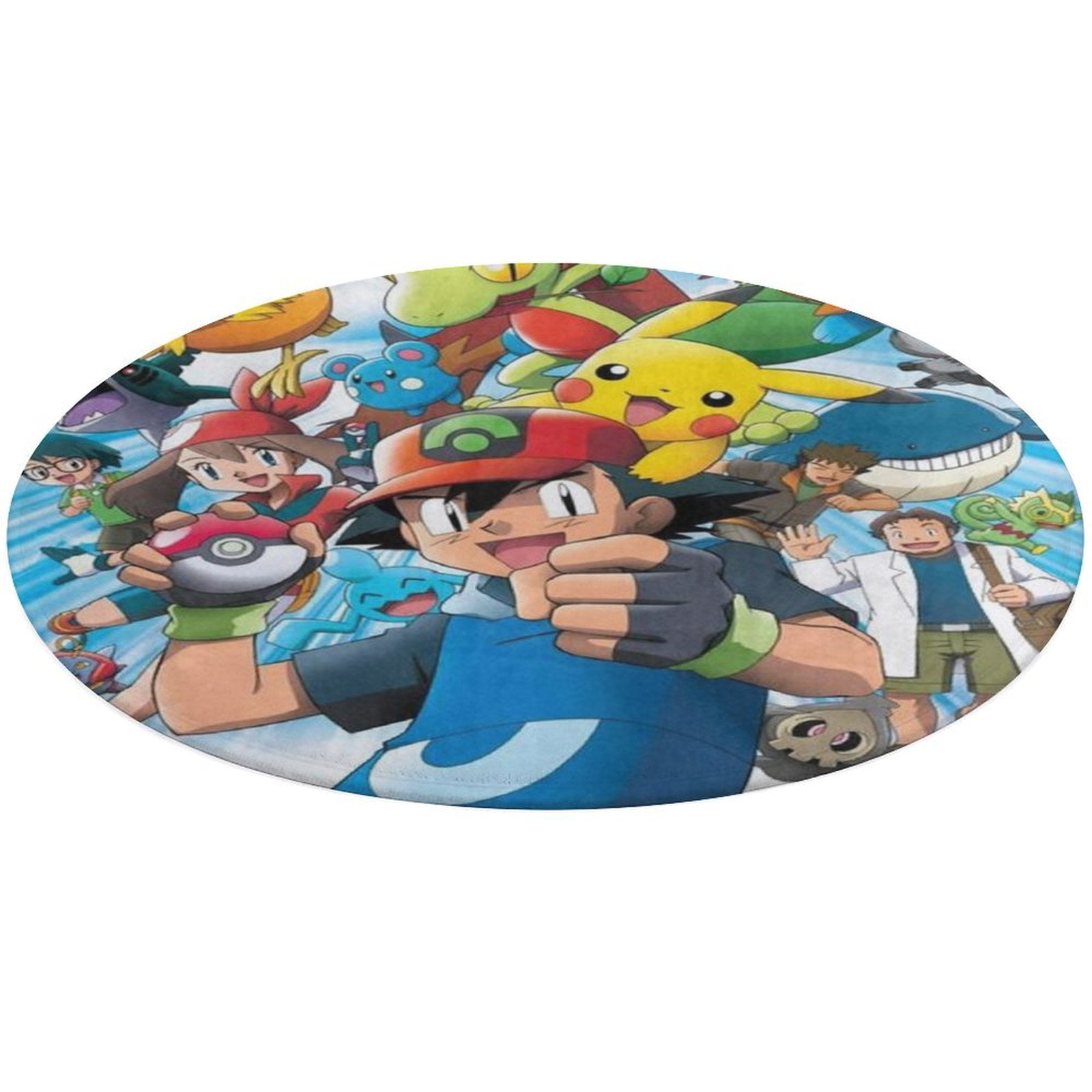 Pokemon Pikachu Round Area Rug Circle Carpet Blanket Rug Floor Mats ...