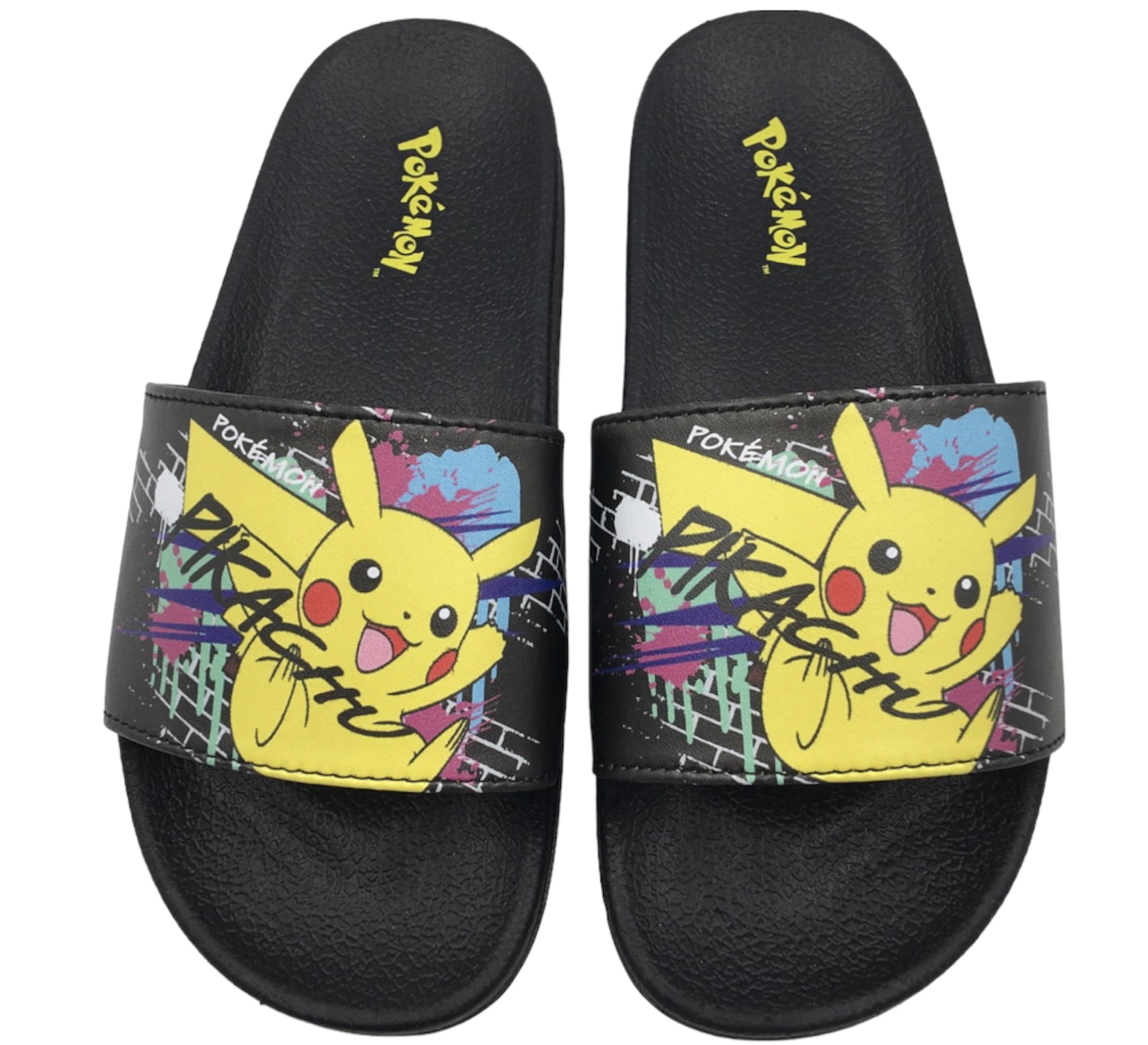 Pokemon Unisex Kids Slip-On Slide Sandals, Open Toe Black, 2 - Walmart.com