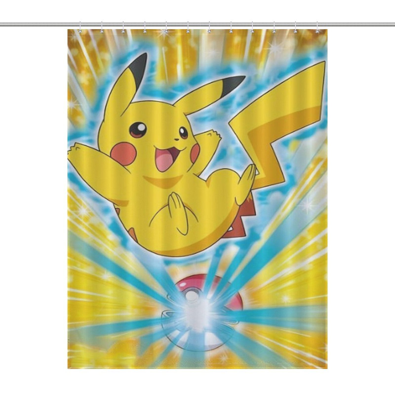 Pokemon Pikachu Shower Curtain,Shower Curtain Liner,Bath Curtains for ...