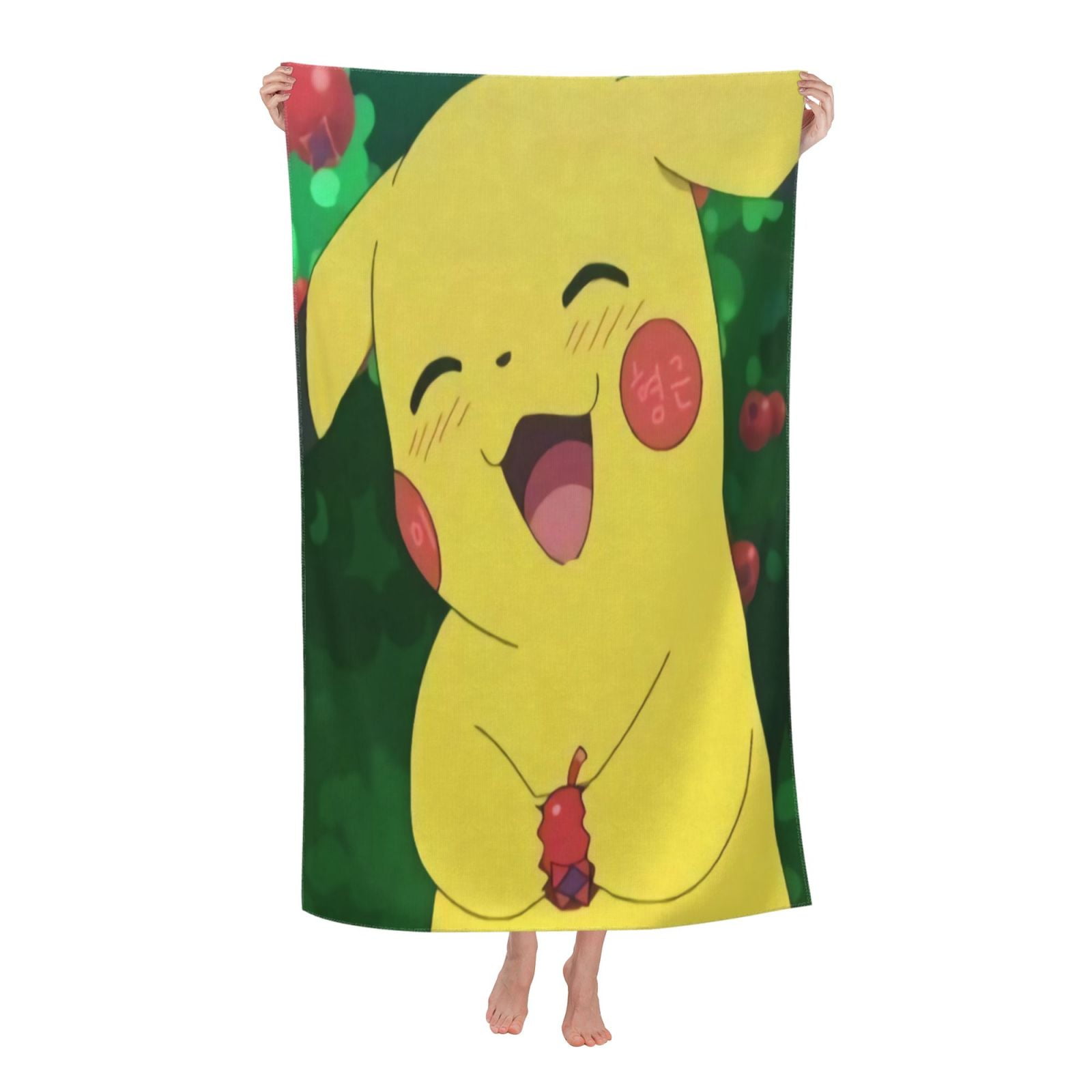 Pokemon-Pikachu Smile Beach Towel 32x52 Inch,Microfiber Oversized ...