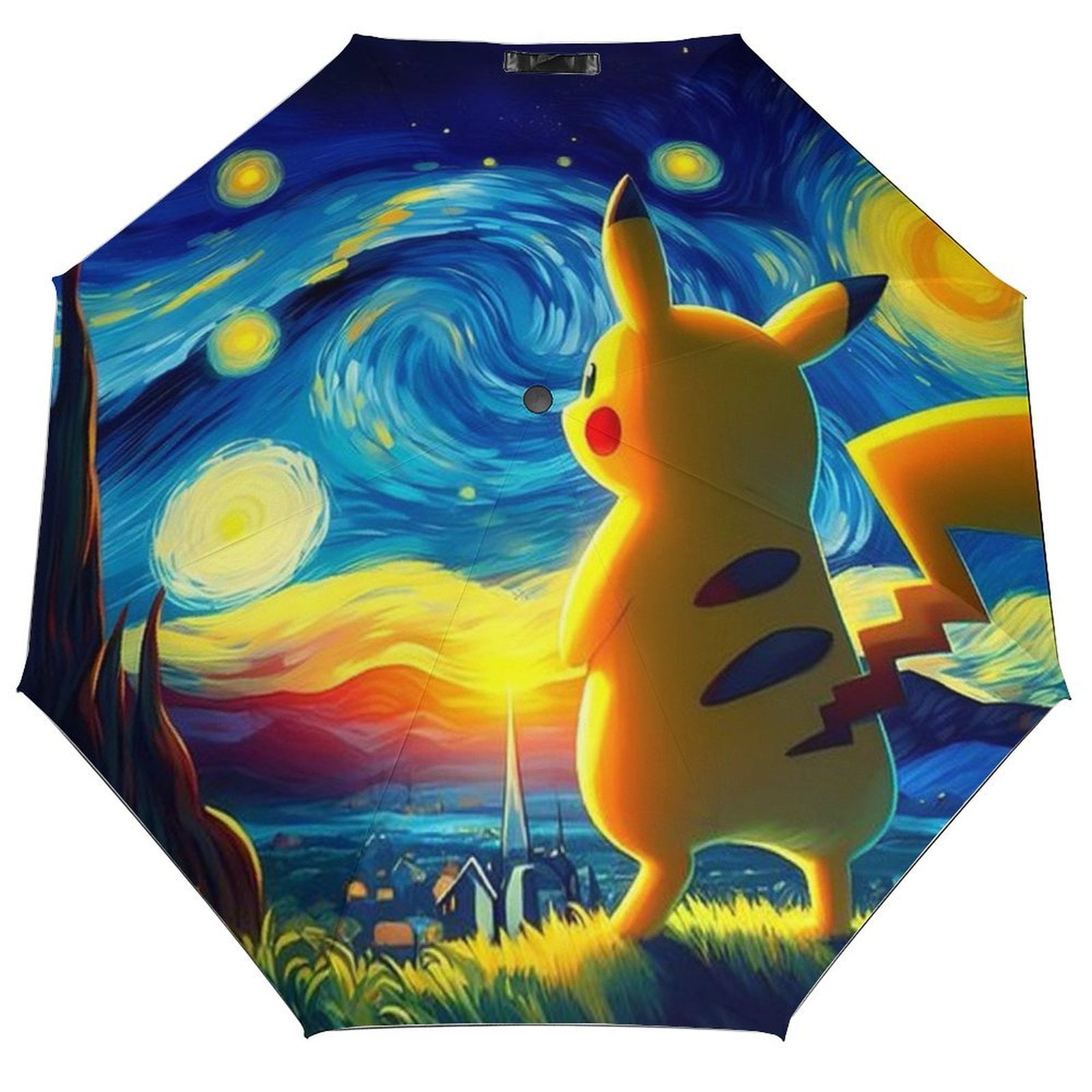 Pokemon Pikachu Sun umbrella Automatic Open/Close Sun Rain Travel ...