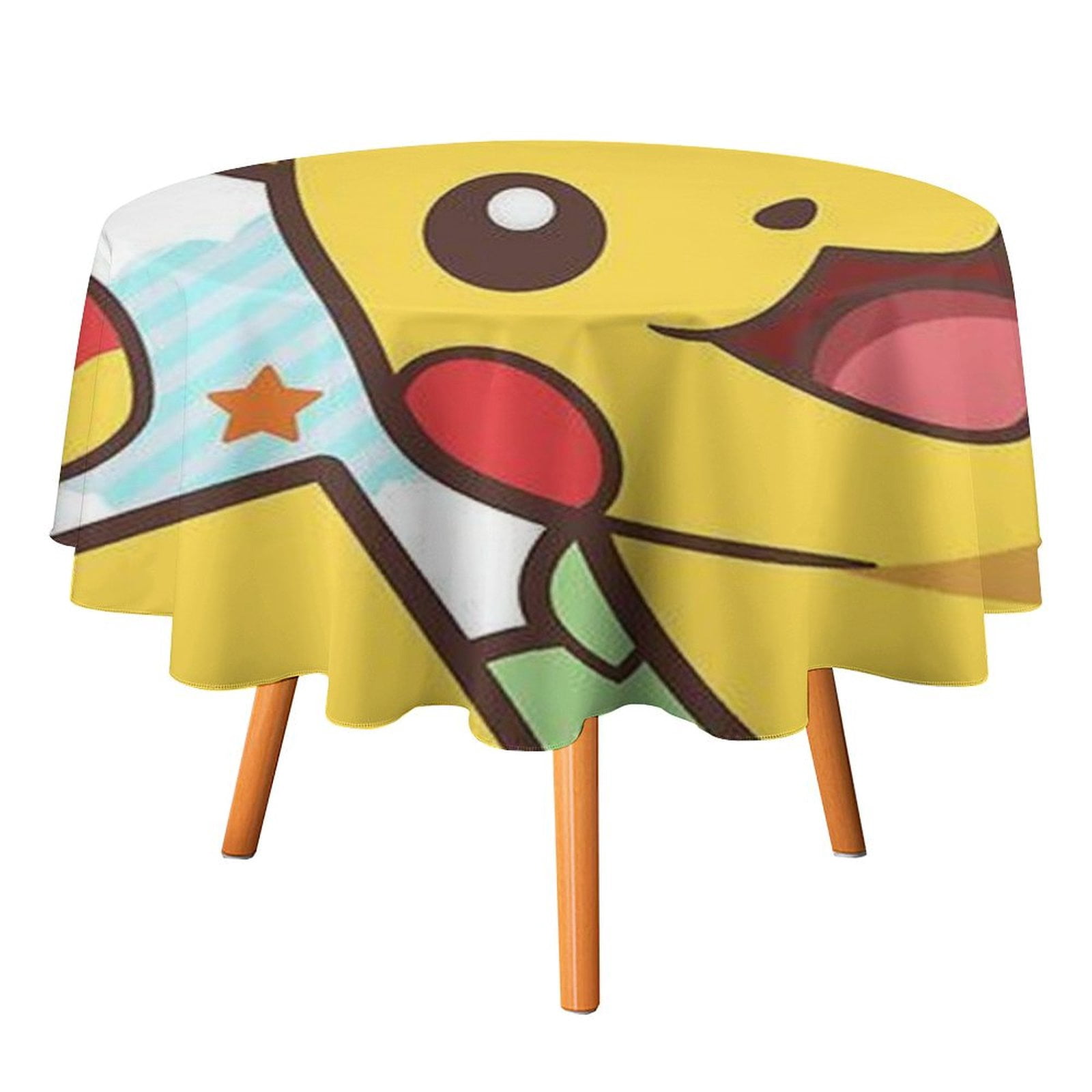 Pokemon Pikachu Table Cloth Round Tablecloth Polyester Table Circular ...