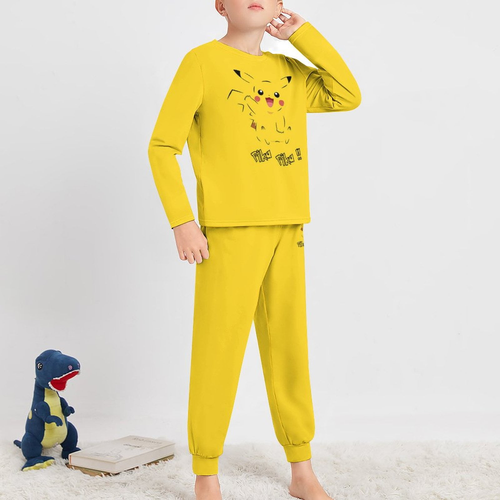 Pokemon Pikachu Toddler Kids Long Sleeve Top and Pants 2 -Piece, Cute ...