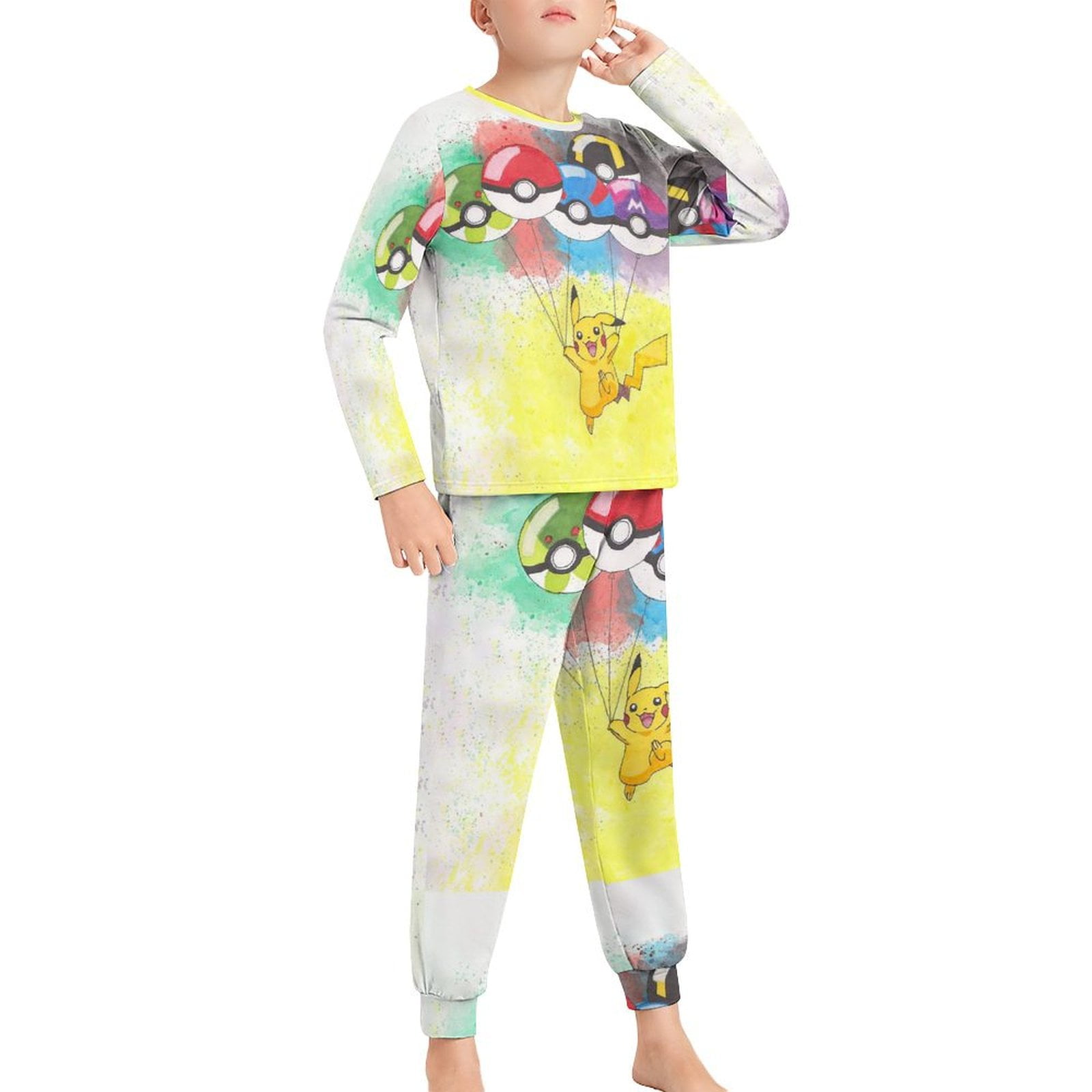 Pokemon Pikachu Toddler Kids Long Sleeve Top and Pants 2 Piece Cute ...