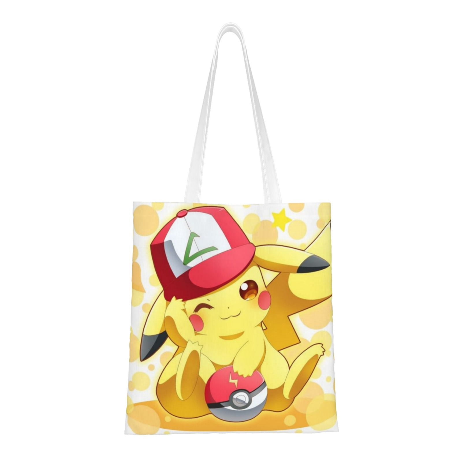Pokemon Pikachu Tote Bag For Women Girls Girly Cartoon Canvas Tote Bag ...