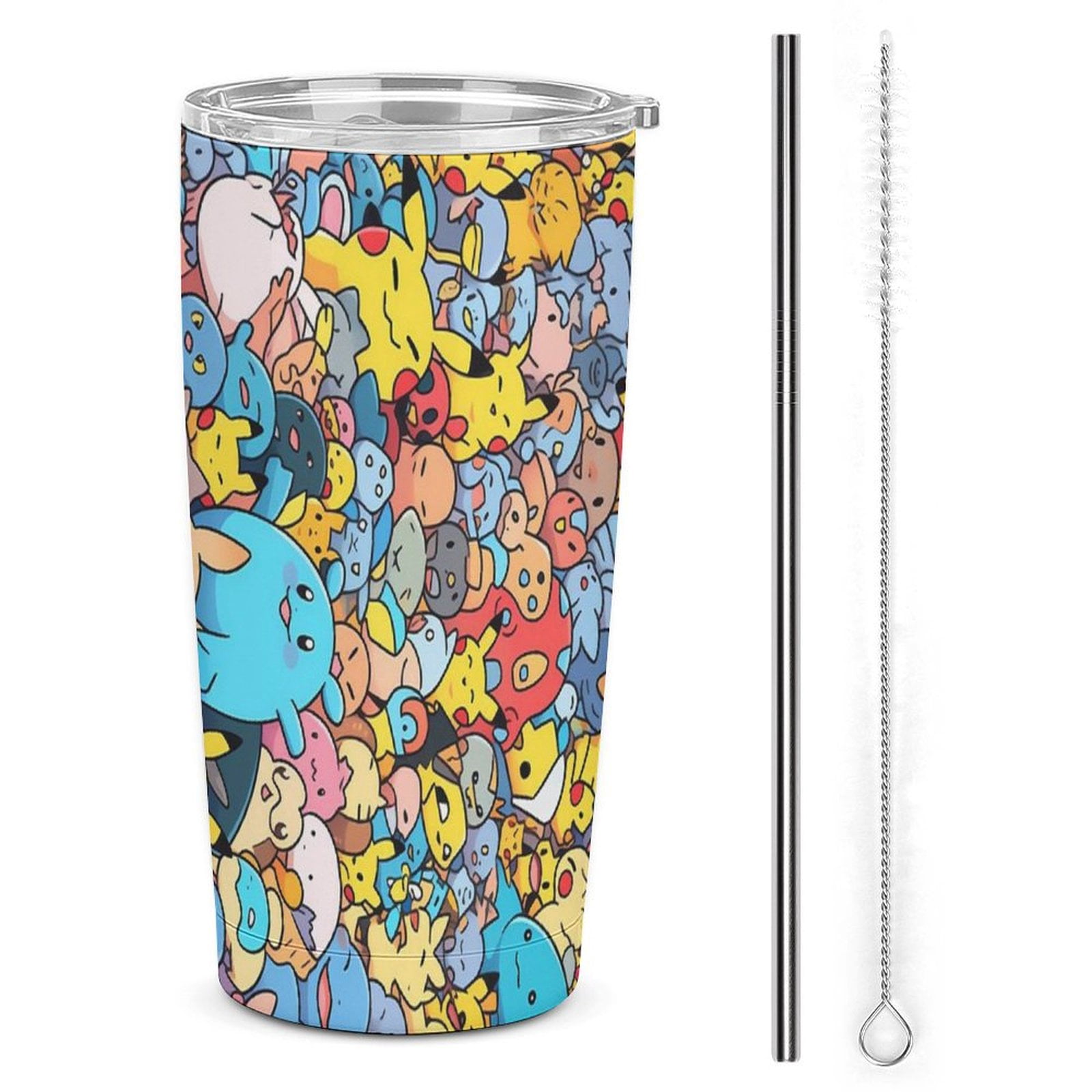 Pokemon Pikachu Travel Coffee Mug Travel Tumbler Cup 20 OZ Tumbler ...
