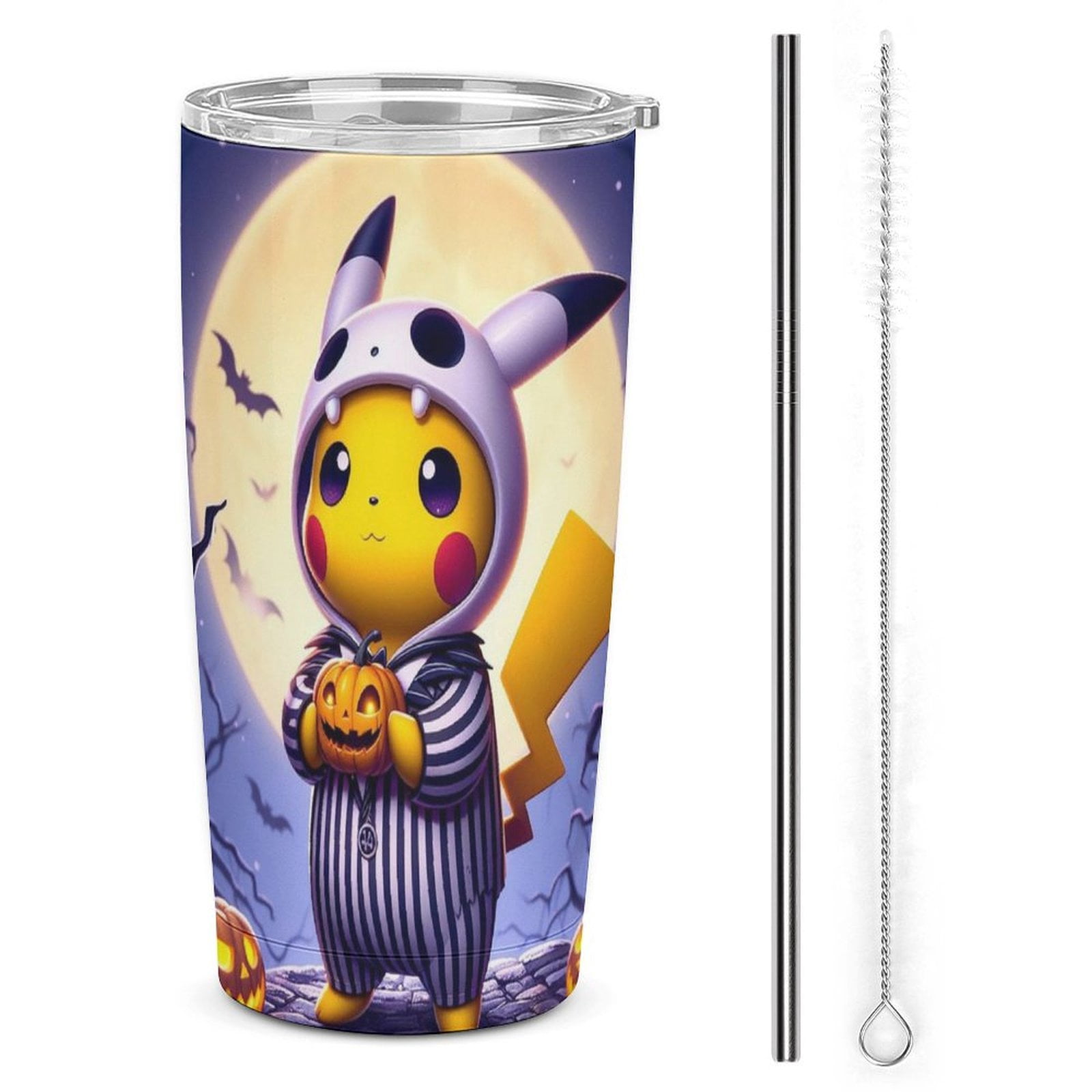 Pokemon Pikachu Travel Coffee Mug Travel Tumbler Cup 20 OZ Tumbler ...