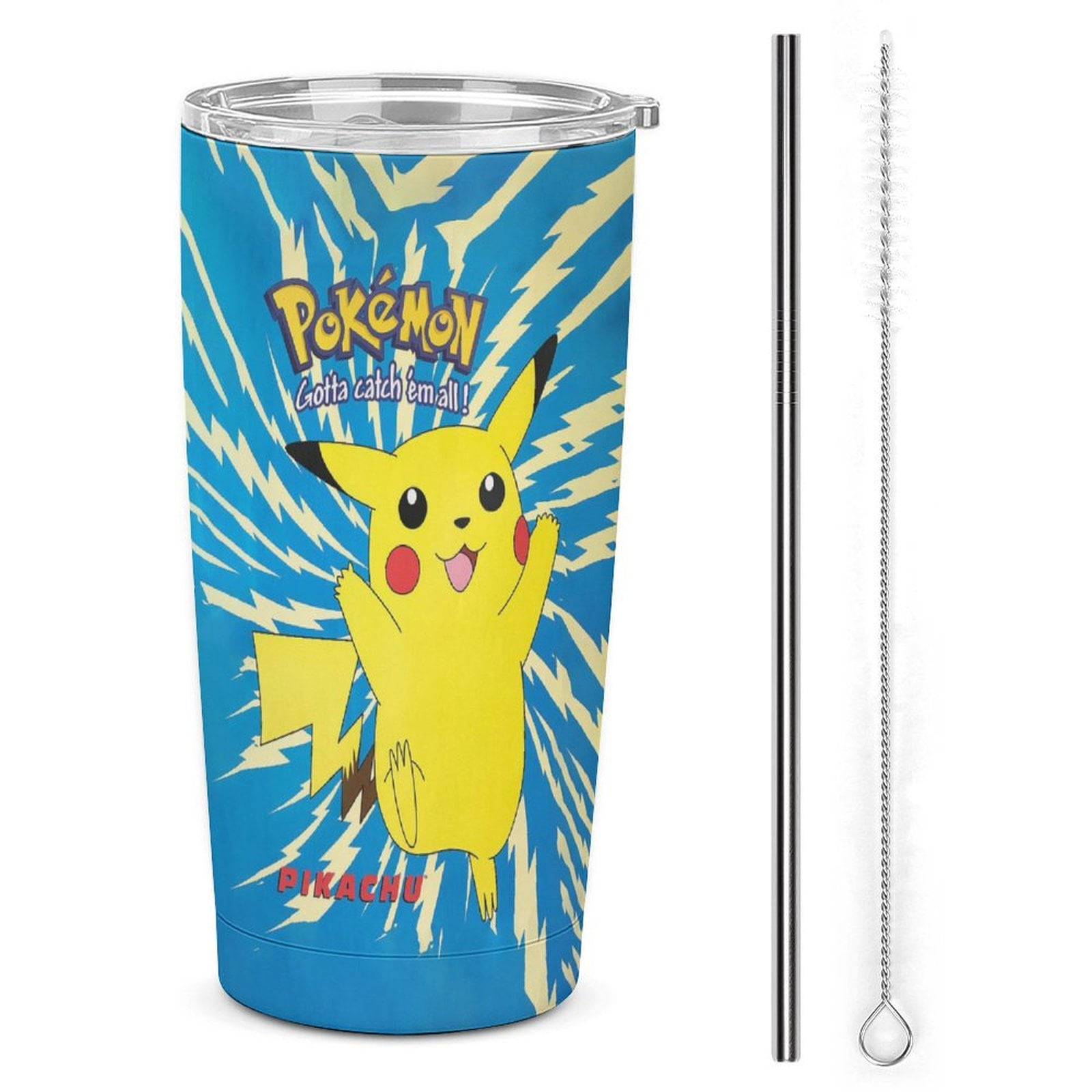Pokemon Pikachu Travel Coffee Mug Travel Tumbler Cup 20 OZ Tumbler ...