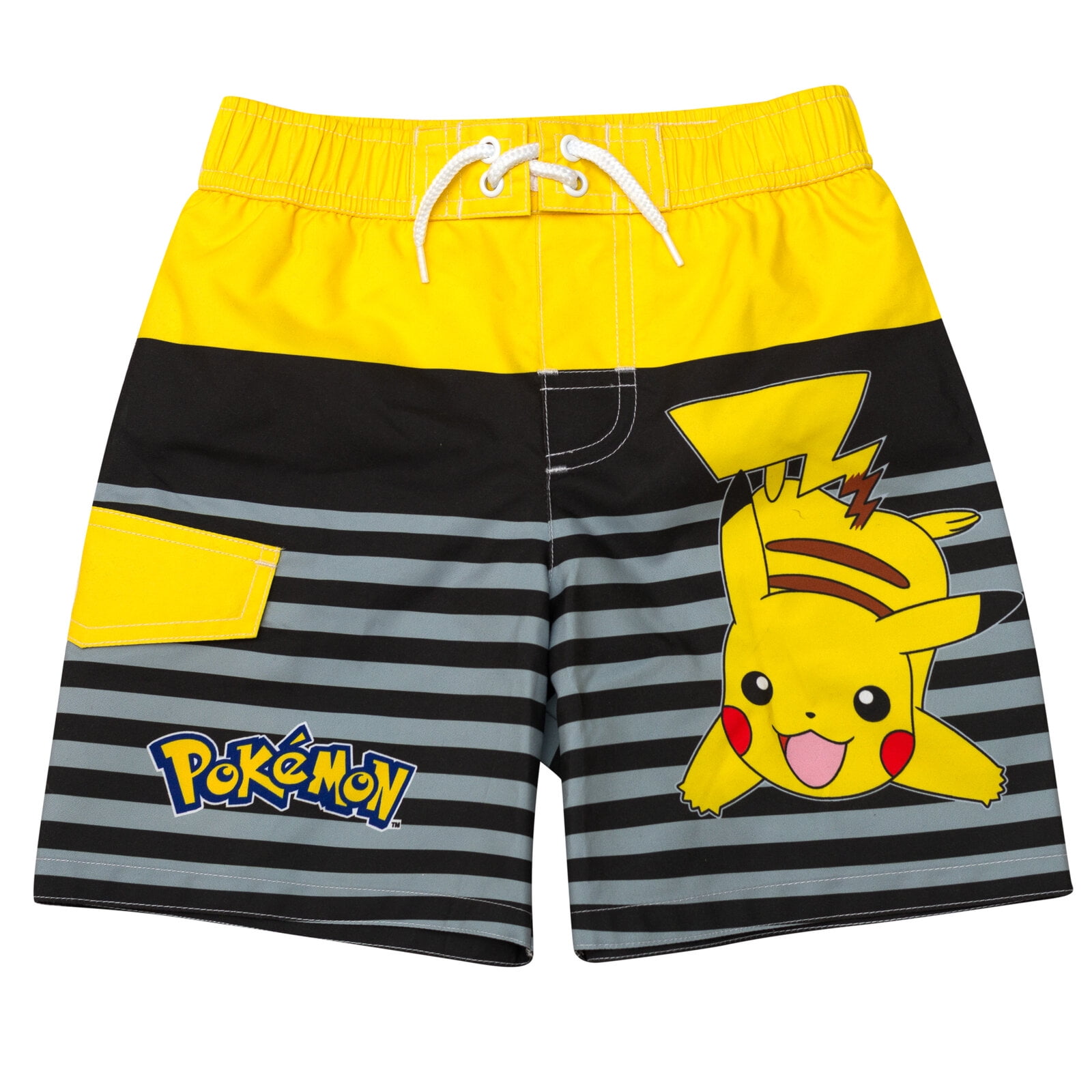 Pokemon Pikachu UPF 50+ Swim Trunks Bathing Suit Little Kid to Big Kid ...