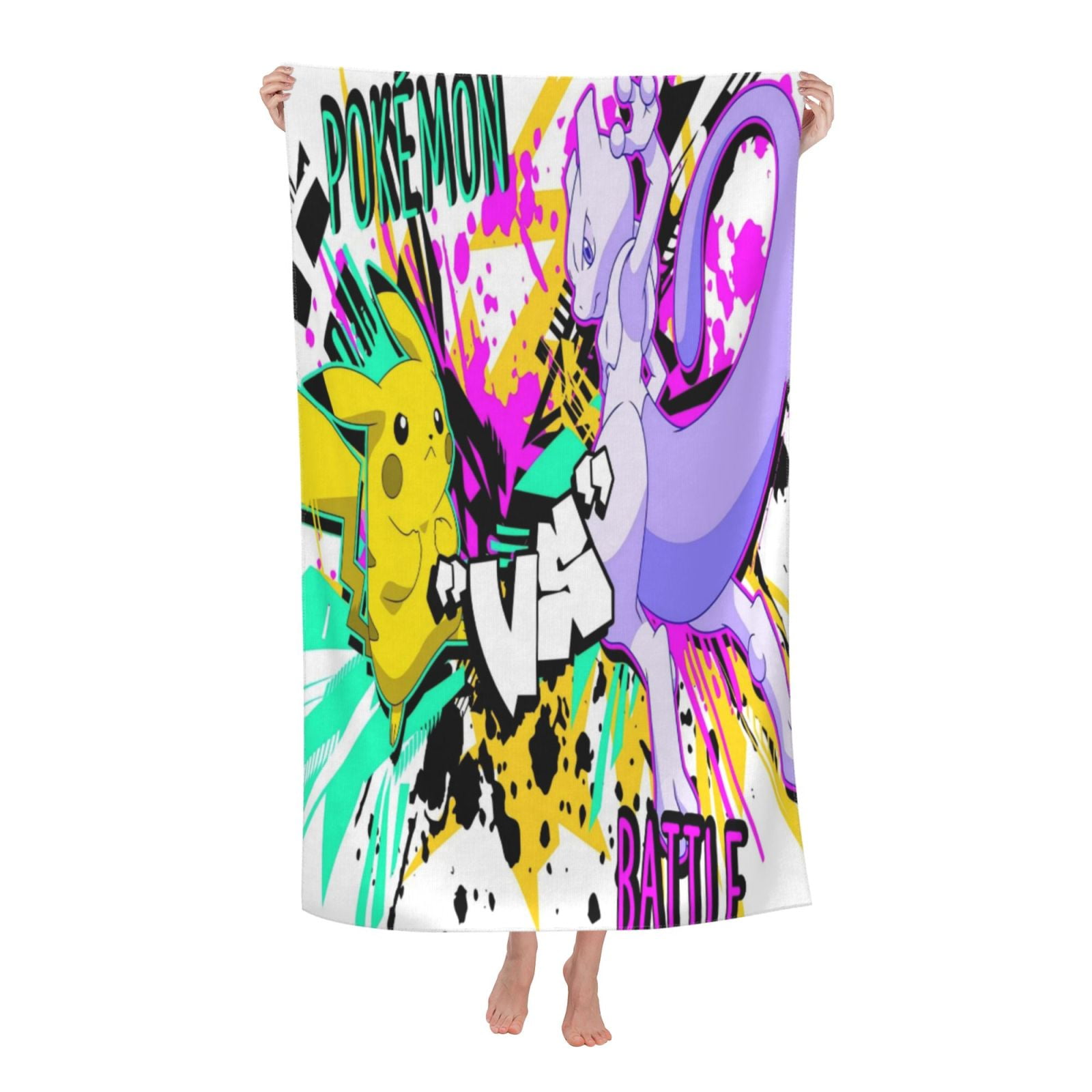 Pokemon- Pikachu Vs. Mewtwo Bath Towels,Pokemon- Pikachu Vs. Mewtwo ...