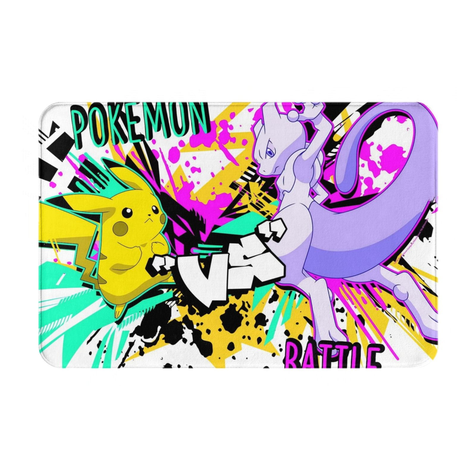 Pokemon- Pikachu Vs. Mewtwo Bathroom Rug Mat,Extra Soft Absorbent ...