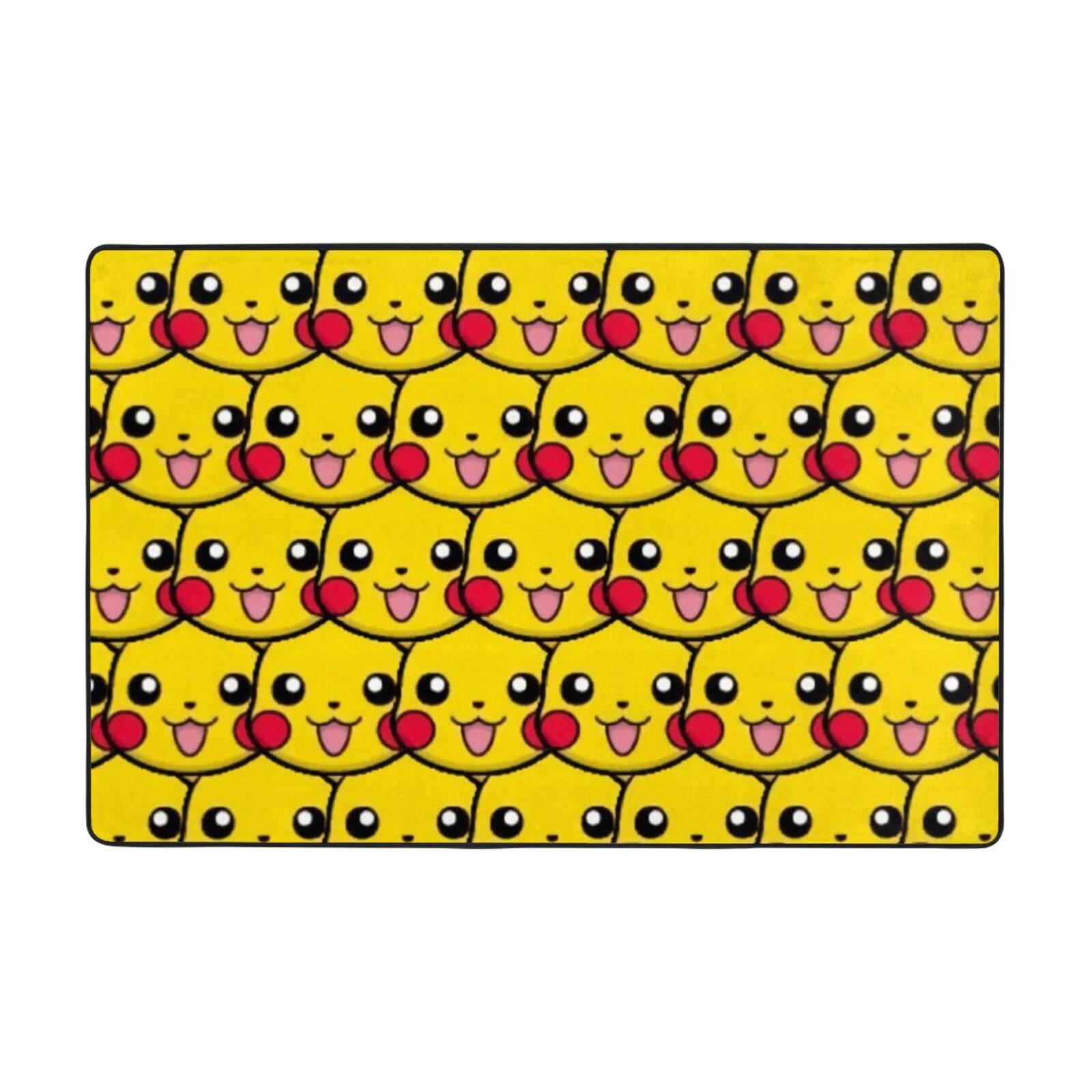 Pokemon-Pikachu face12 Gamer Rug Room Non-Slip Gaming Rug Cool Graffiti ...