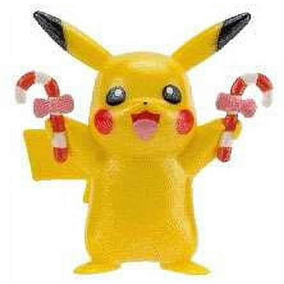 Pokemon Pikachu with Candycanes Mini PVC Figure (Pearlized Color ...
