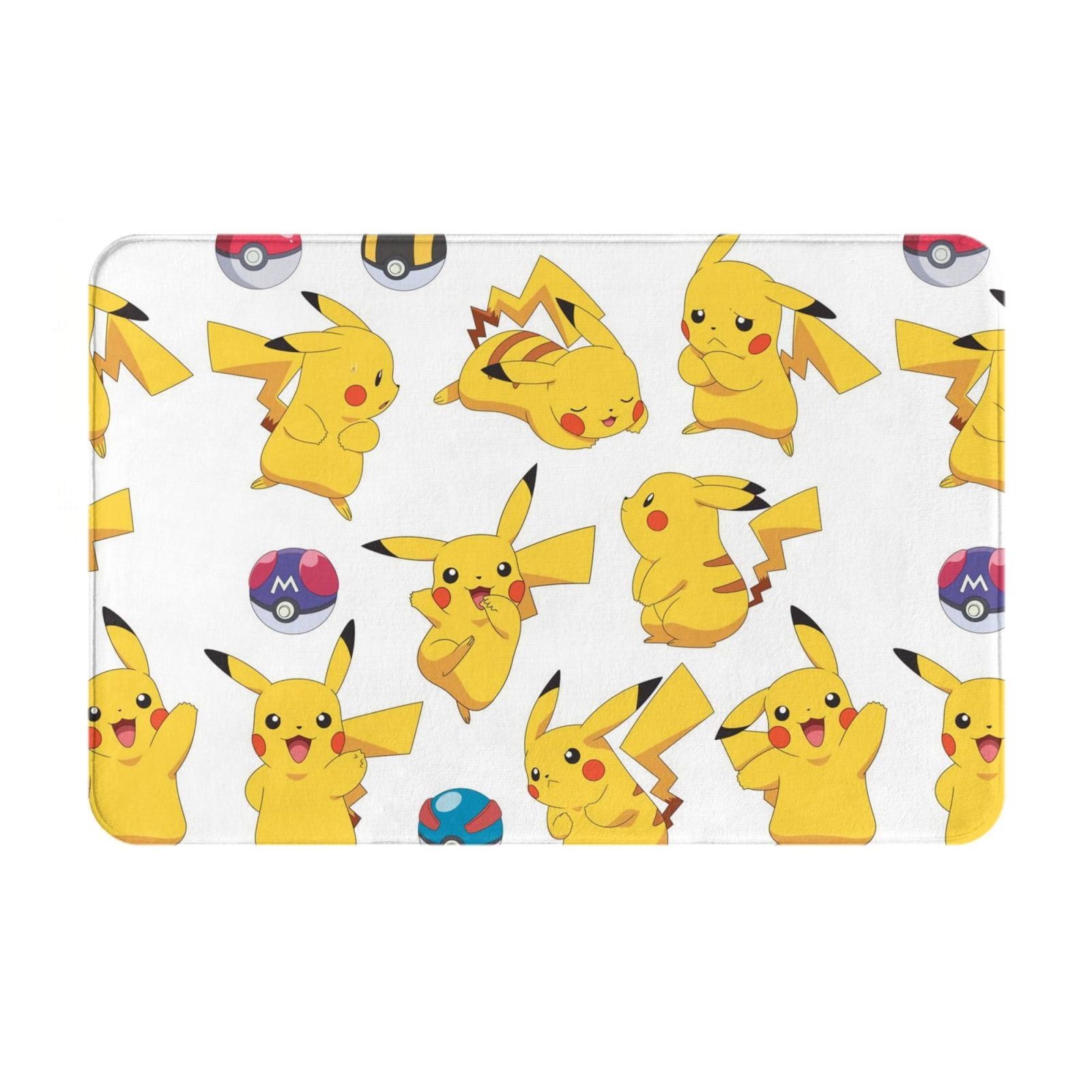 Pokemon Pikachu2 Area Rug Cartoon Decorative Rug Soft Shag Bathroom Mat ...