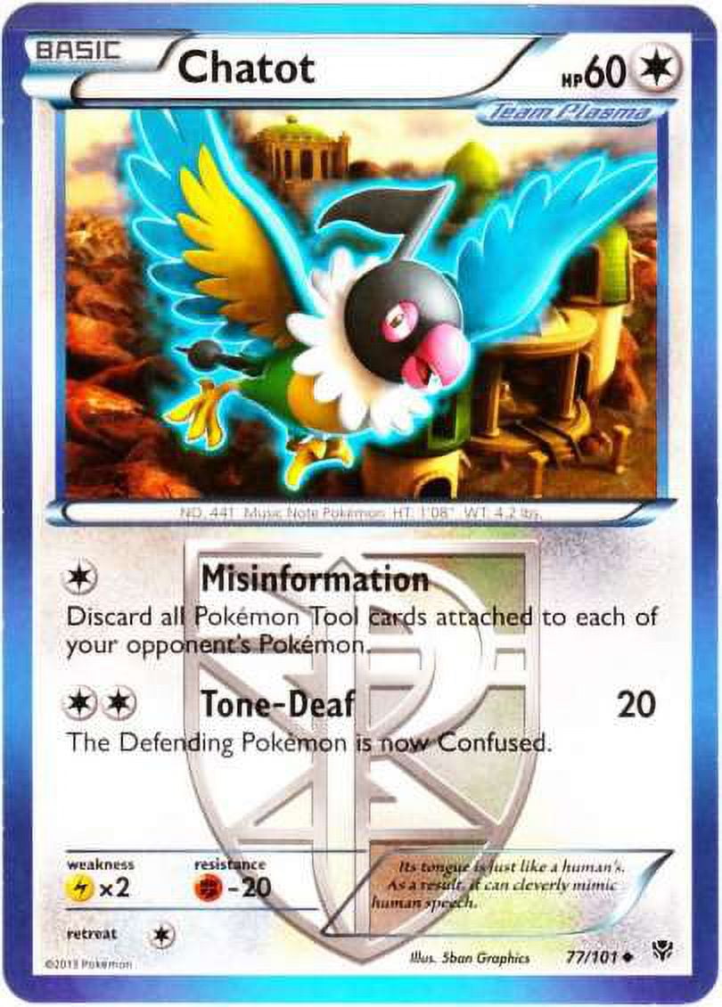 Pokemon Plasma Blast Uncommon Chatot #77 - Walmart.com