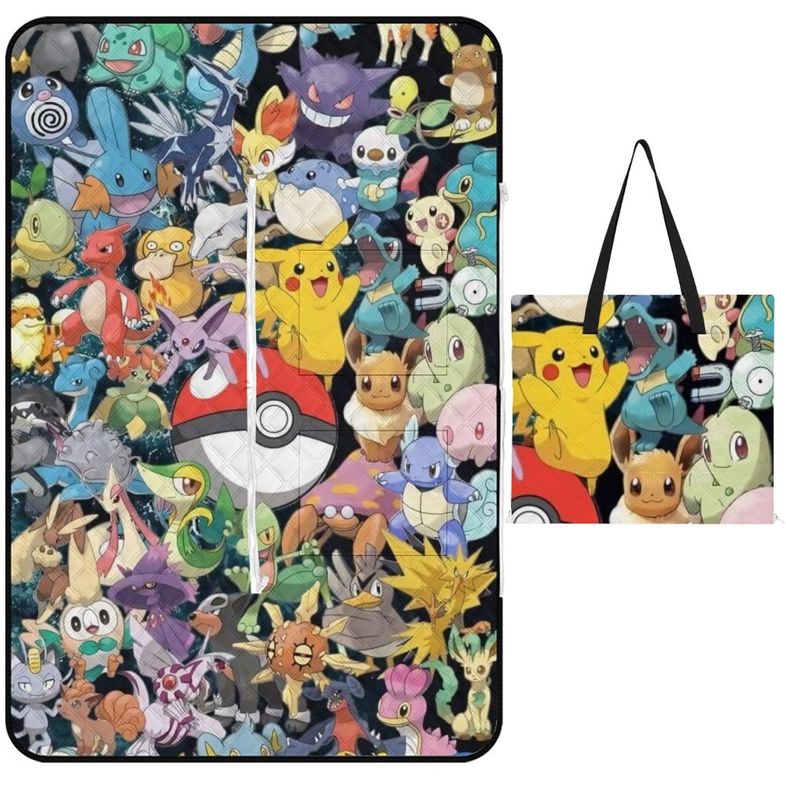 Pokemon Pokémon Extra Large Picnic Outdoor Blanket,59 x 39 Waterproof ...