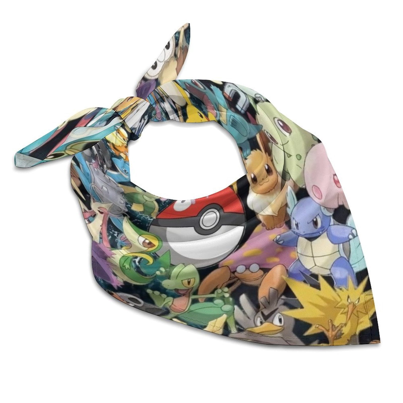 Pokemon Pokémon Square Satin Head Scarf Hair Scarves Silk-like Bandana ...