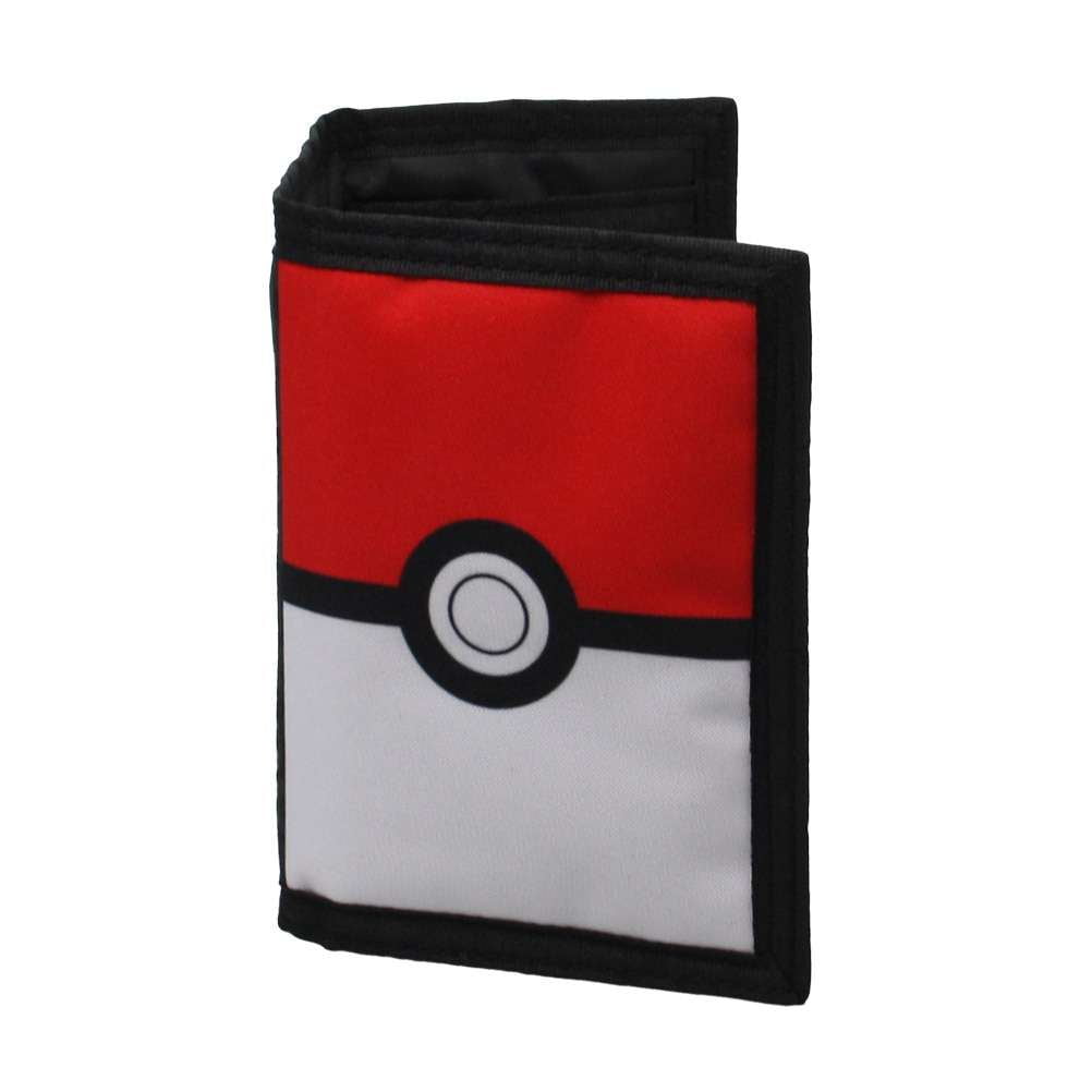Nintendo Pokemon Poke Ball Tri-Fold Wallet, Polyester Accessory, Coin ...