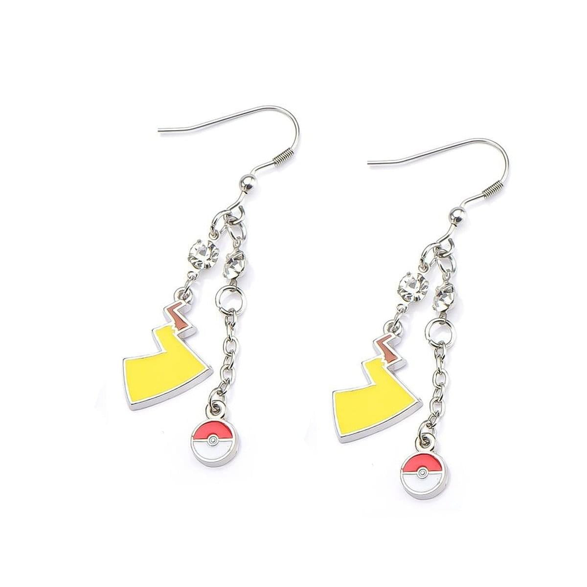 Pokemon Pokeball & Lightning Bolt Dangle Earrings - Walmart.com