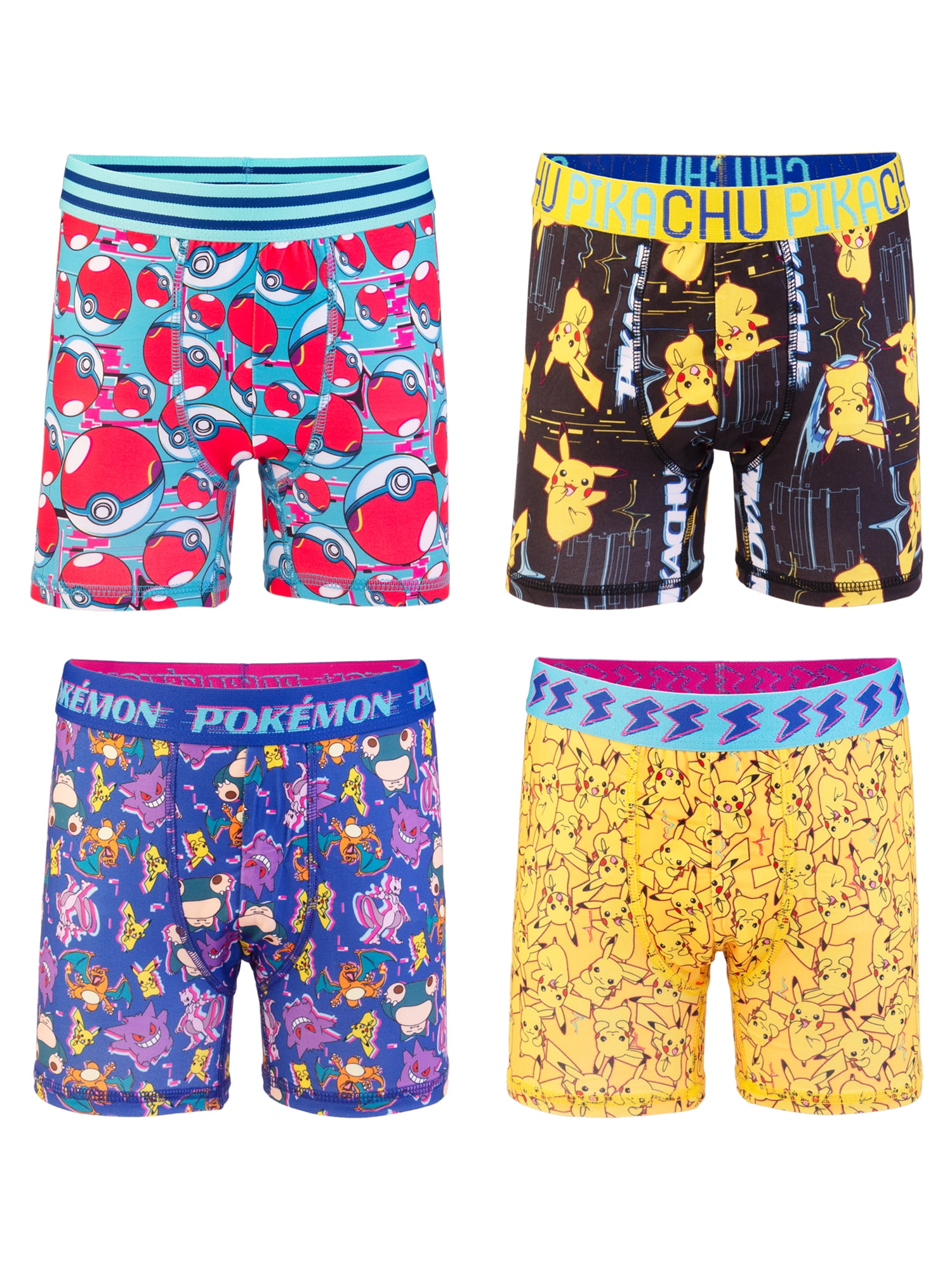 Pokemon Poly Athletic Boxer Brief Boys Size M - Walmart.com
