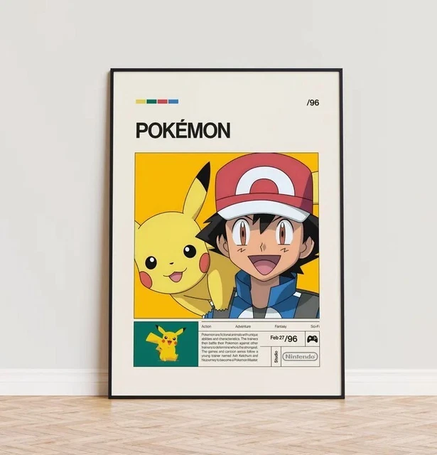 Pokemon Poster, Video Game Poster, Minimalist Game Print, Gaming Room ...