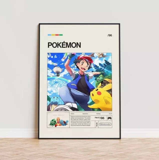 Pokemon Poster, Video Game Poster, Minimalist Game Print, Gaming Room ...