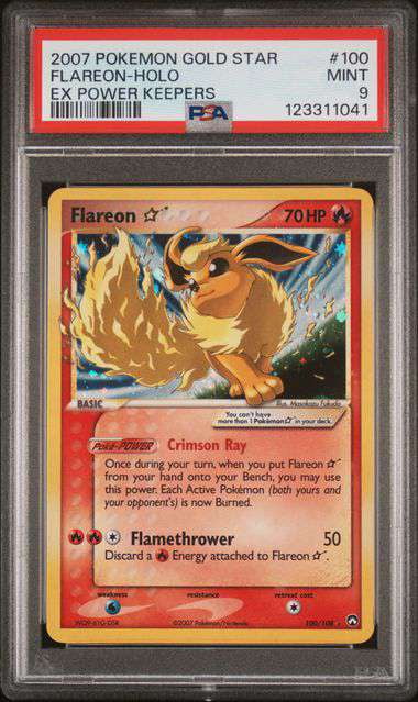 Pokemon Power Keepers Flareon Gold Star #100 - Walmart.com