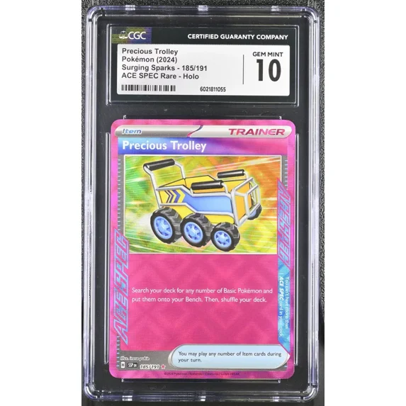 Pokemon Precious Trolley ACE SPEC Holo #185 Surging Sparks 2024 CGC 10 ...