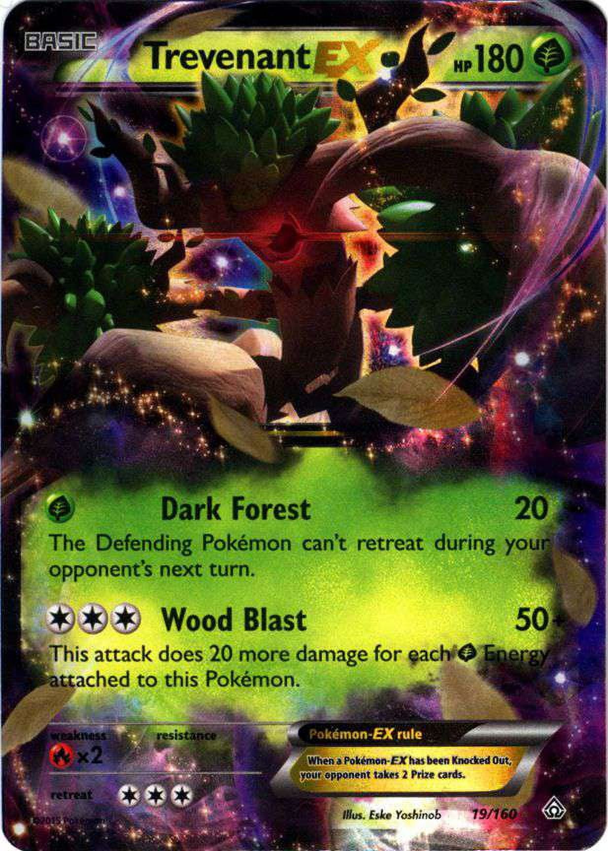 Pokemon Primal Clash Ultra Rare Trevenant EX #19 - Walmart.com
