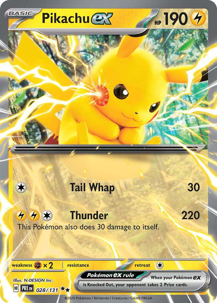 Pokemon Prismatic Evolutions Double Rare Pikachu ex #28 - Walmart.com