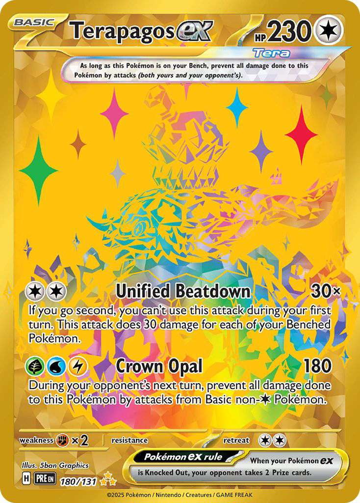 Pokemon Prismatic Evolutions Hyper Rare Terapagos ex #180 - Walmart.com