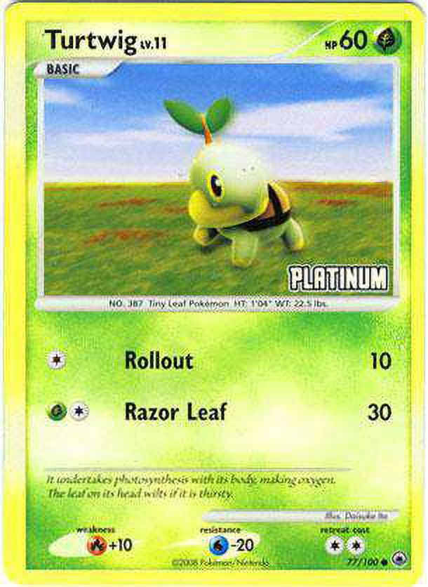 Pokemon Promo Cards Holo Rare Rare Holo Turtwig #77 (2009 Burger King ...