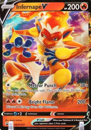 Pokemon Promo Holo Rare Infernape V SWSH252 - Walmart.com