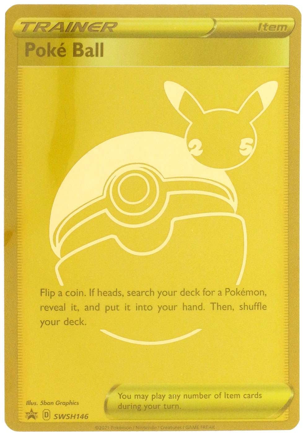 Pokemon Promo Holo Rare Rare Holo Pokeball SWSH146 - Walmart.com