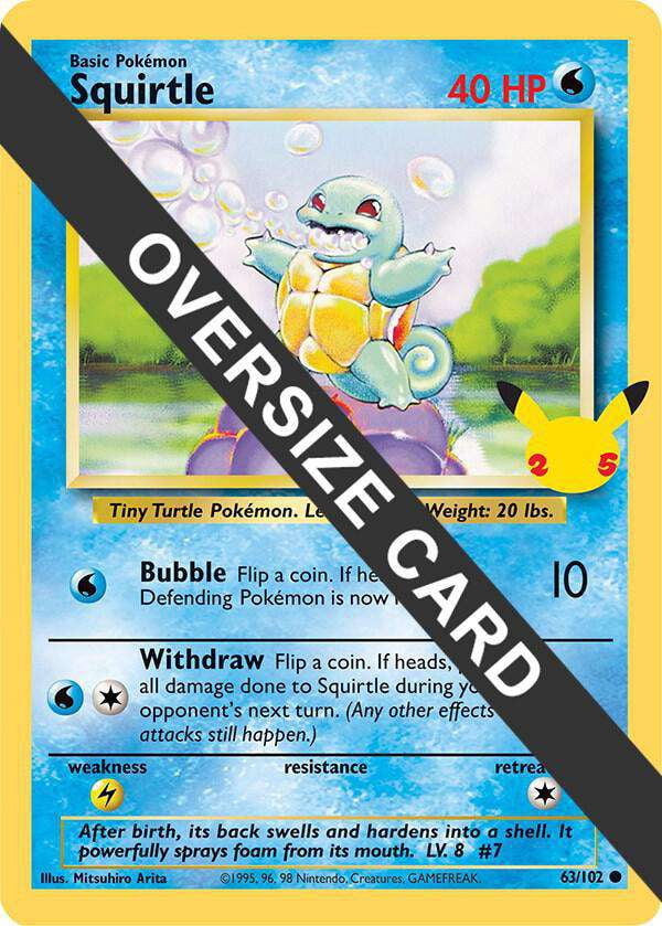Pokemon Promo Squirtle #63 (Oversized) - Walmart.com