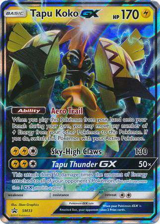 Pokemon Promo Tapu Koko-GX SM33 - Walmart.com