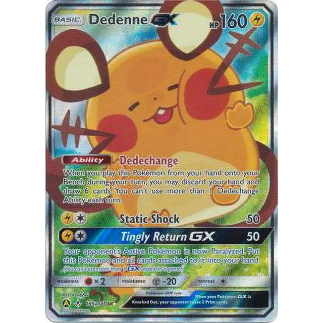 Pokemon Promo Ultra Rare Dedenne GX #195a - Walmart.com