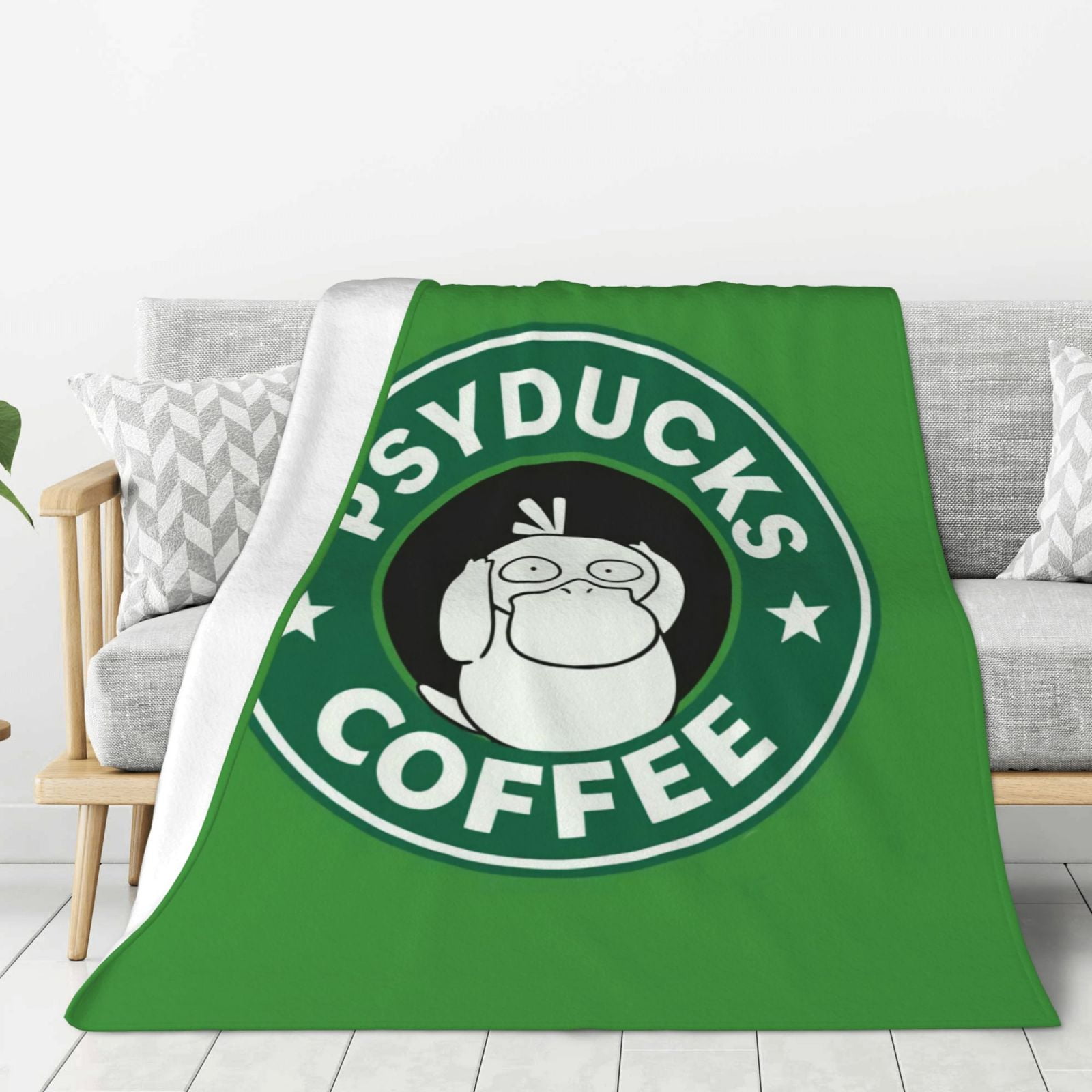 Pokemon- Psyduck Coffee Throw Blanket for Couch,Super Soft Cozy ...