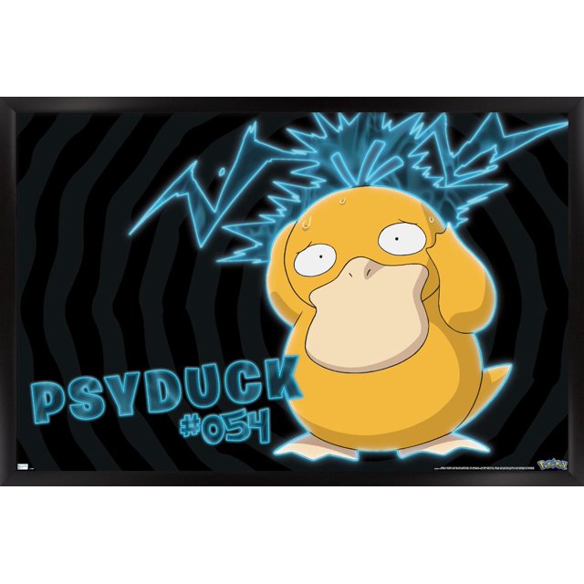 Pokemon - Psyduck - Confusion Wall Poster, 14.725" x 22.375" Framed ...
