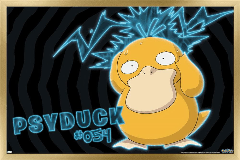 Pokemon - Psyduck - Confusion Wall Poster, 22.375" x 34" Framed ...