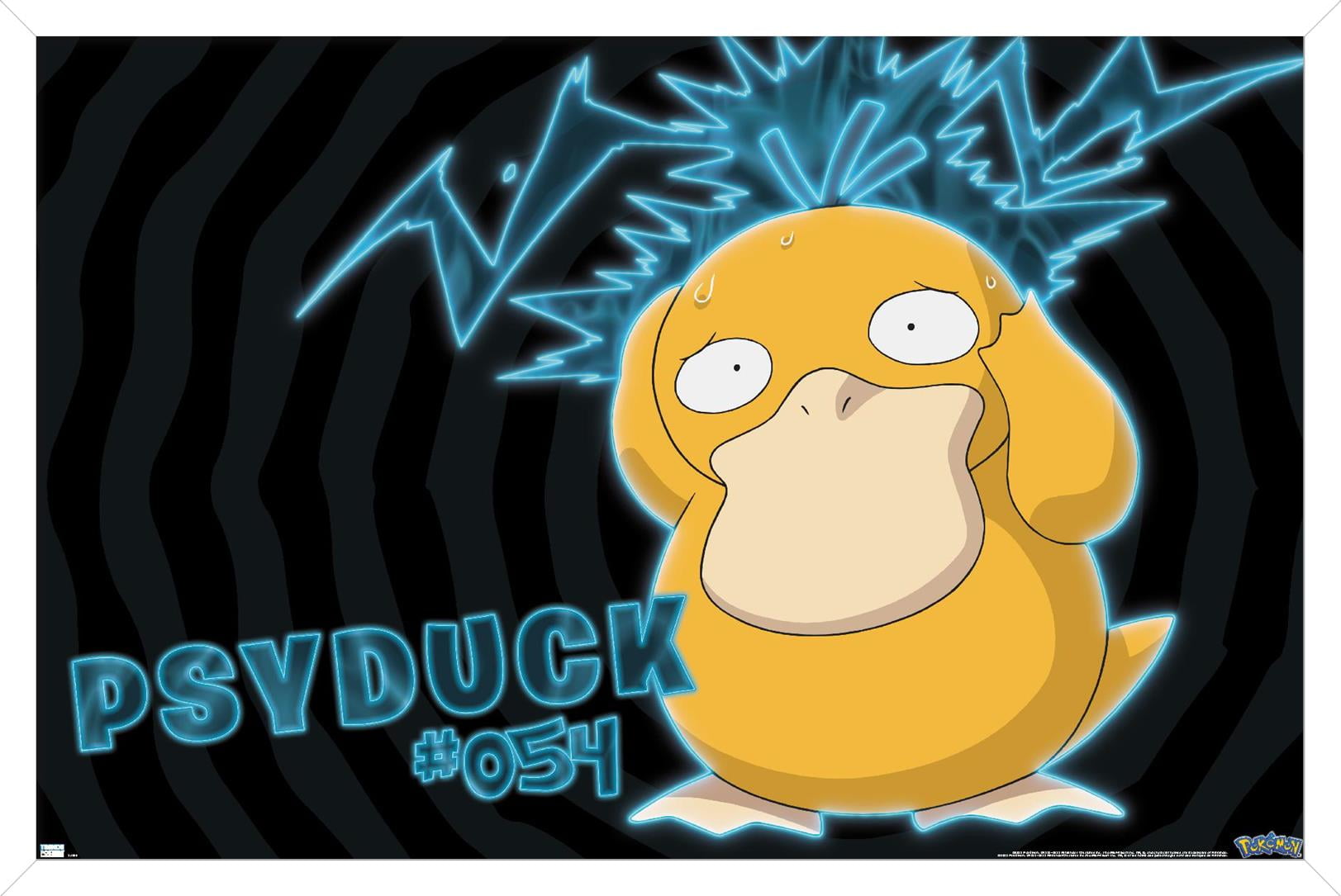 Pokemon - Psyduck - Confusion Wall Poster, 22.375" x 34" Framed ...