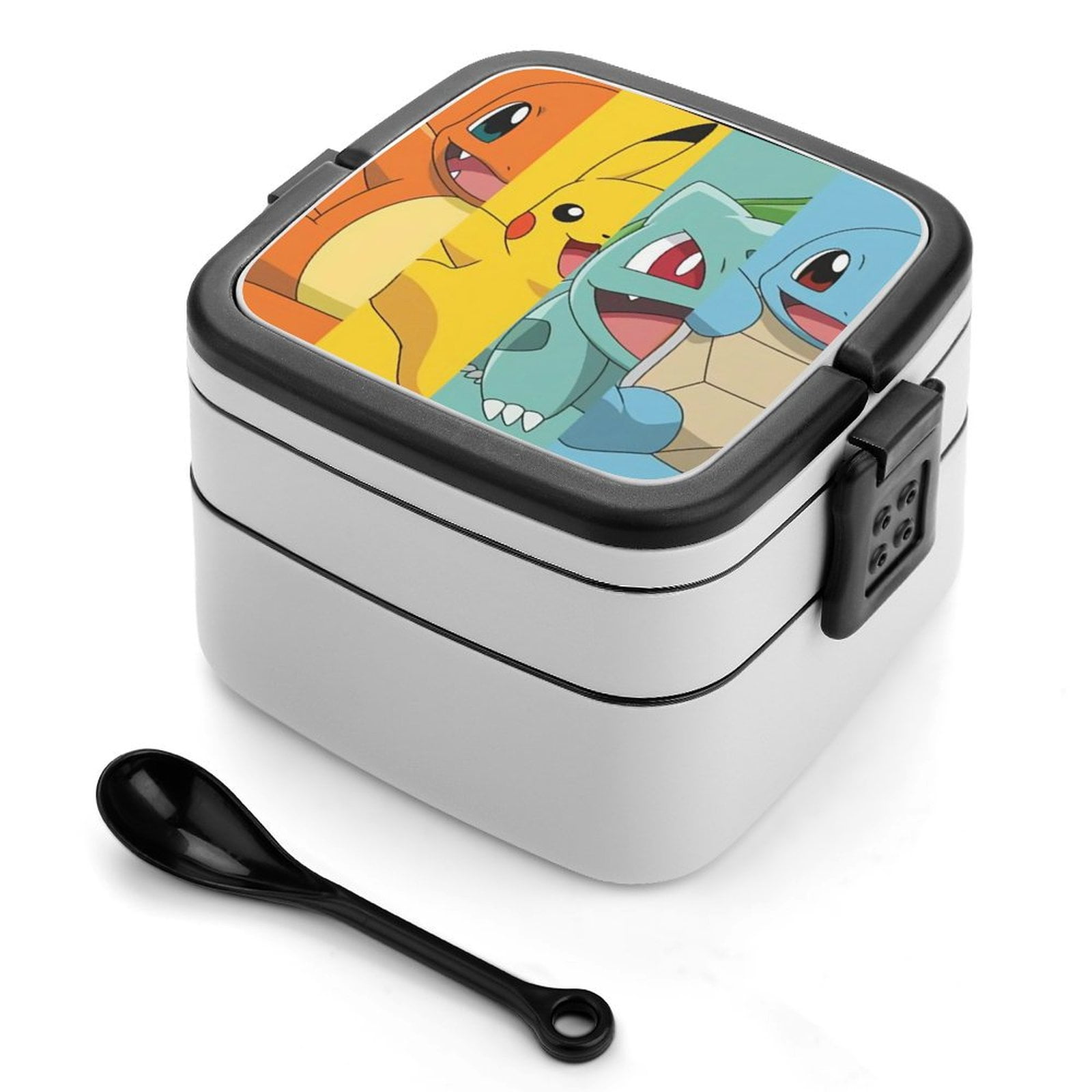 Pokemon-Rainbow Eevee Charmander Squirtle Bulbasaur Box Reusable Bento ...