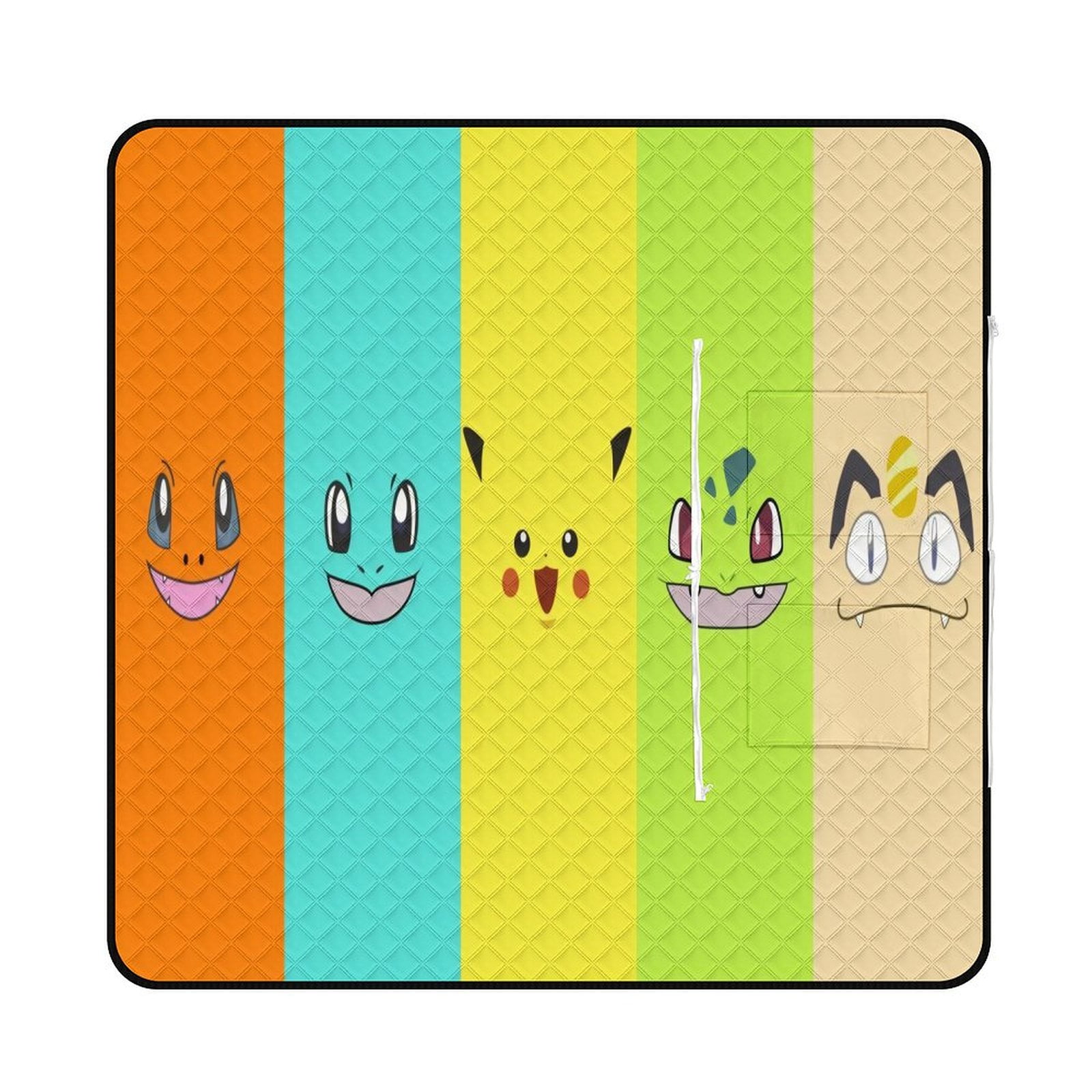 Pokemon-Rainbow Eevee Charmander Squirtle Bulbasaur Picnic Blanket ...