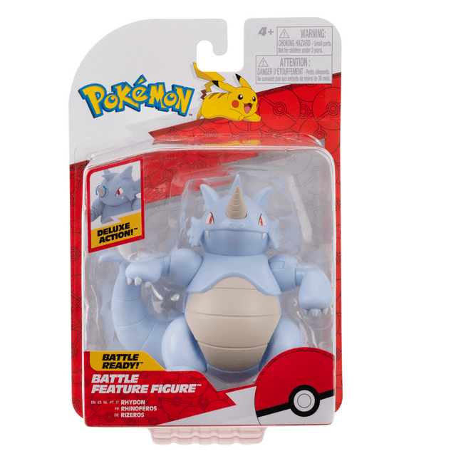Pokemon Rhydon Battle Feature Figure - 4.5 inch Rhydon Battle Ready ...
