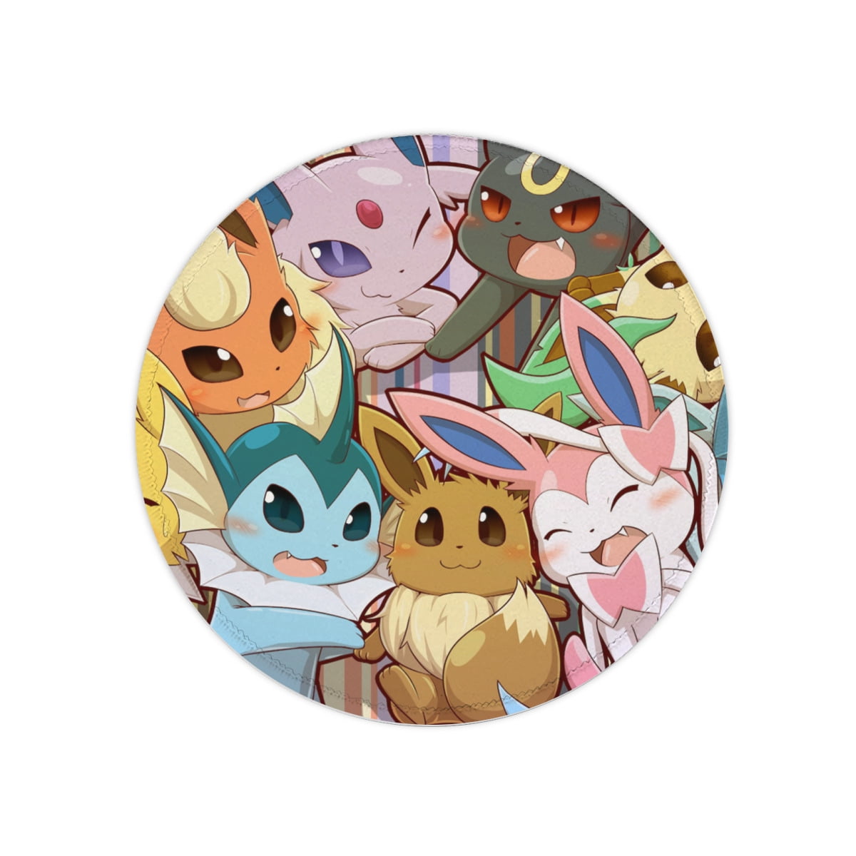 Pokemon Round Mouse Pad Cute Non-slip Rubber Base Office Computer Mouse ...