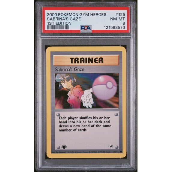 Pokemon Sabrina's Gaze 1st Edition PSA 8 - Walmart.com