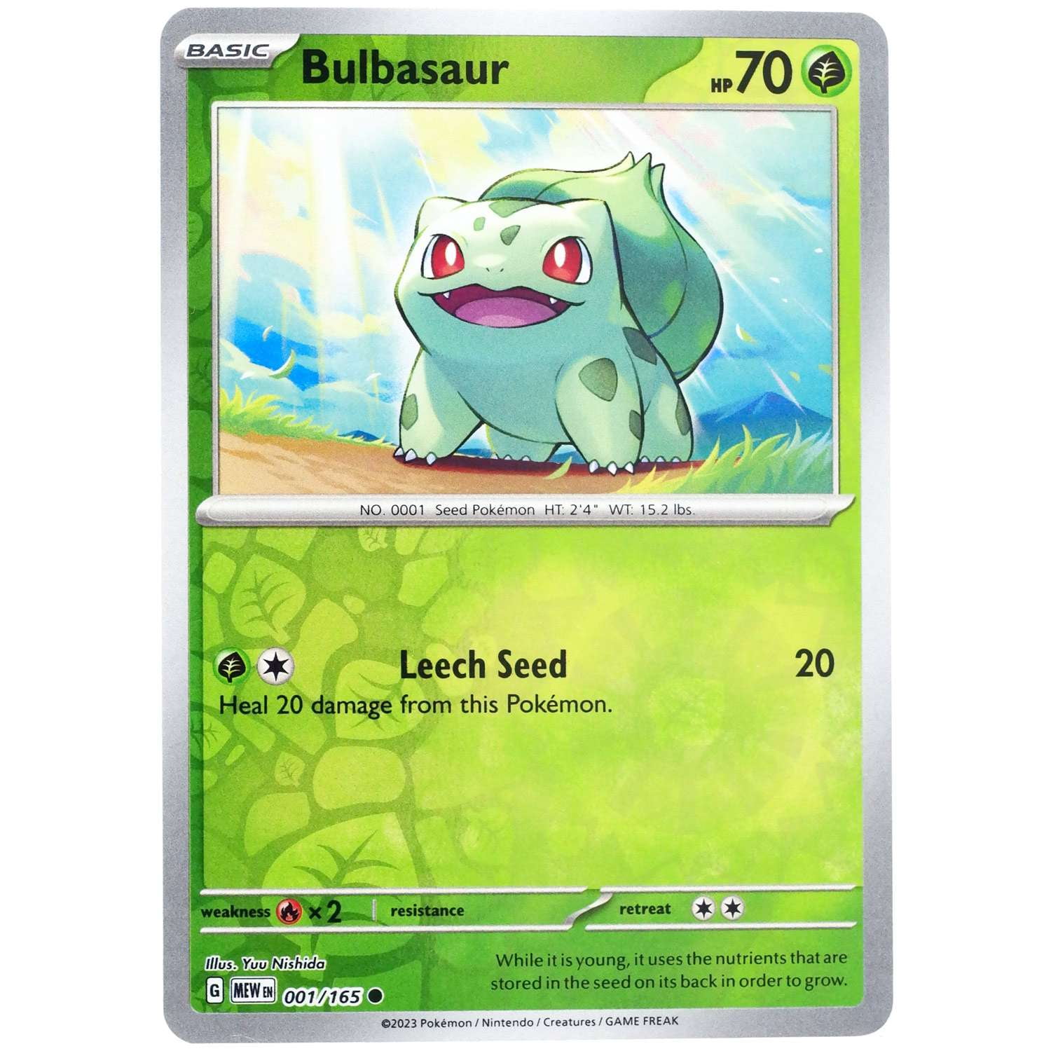 Pokemon Scarlet & Violet 151 Common Bulbasaur #1 (Foil) - Walmart.com
