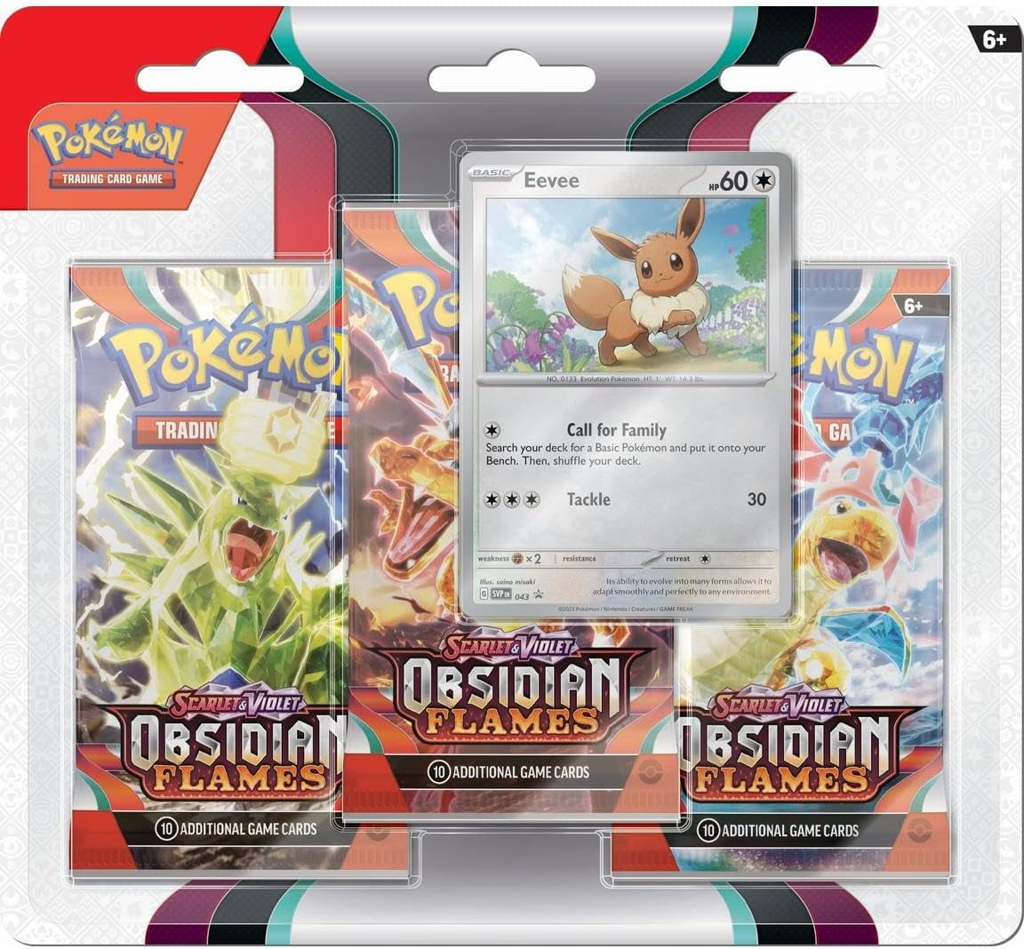 Pokemon Collection: Scarlet & Violet Obsidian Flames 3-Pack Blister ...