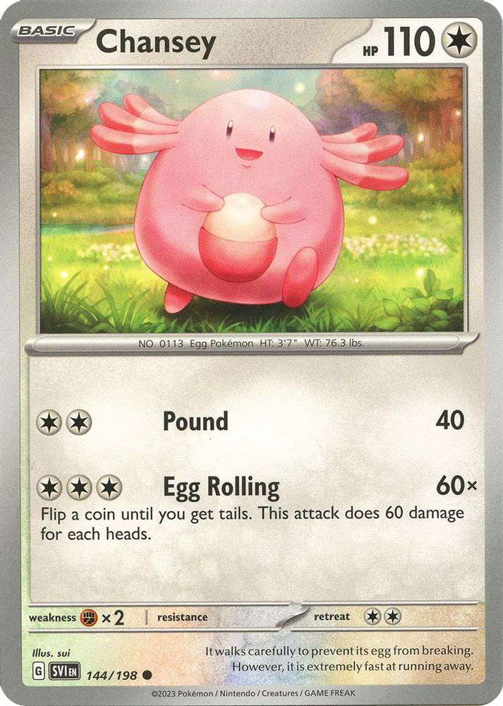 Pokemon Scarlet & Violet Base Set Common Chansey #144 - Walmart.com