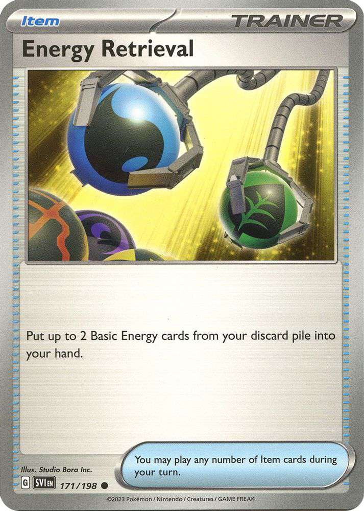 Pokemon Scarlet & Violet Base Set Common Energy Retrieval #171 ...